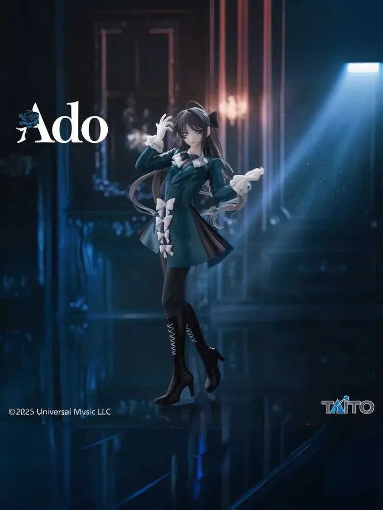 Коллекционная статическая фигурка Ado Winter ver. от TAITO, ABS пластик, масштаб 1/12, высота 11-30 см, темный зеленый