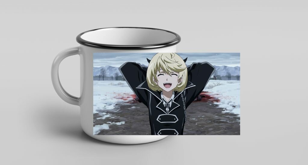 Кружка металлическая эмалированная Убийца Акамэ, Akame ga Kill №9