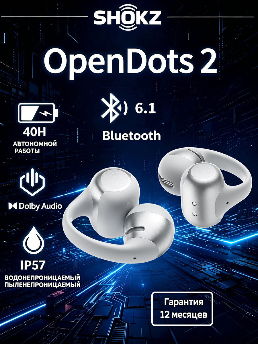 Наушники беспроводные с микрофоном E320, Bluetooth, серебристый