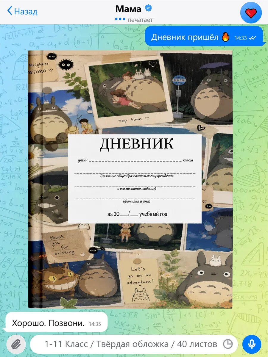 Школьный дневник с принтом Роблокс
