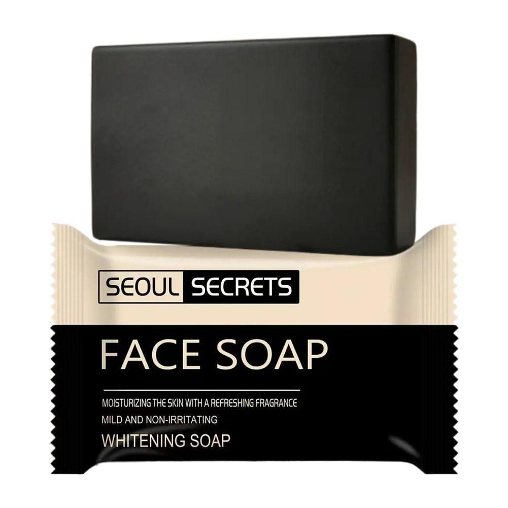 SEOUL SECRETS Твердое мыло для лица, увлажняющее, отбеливающее, чёрное