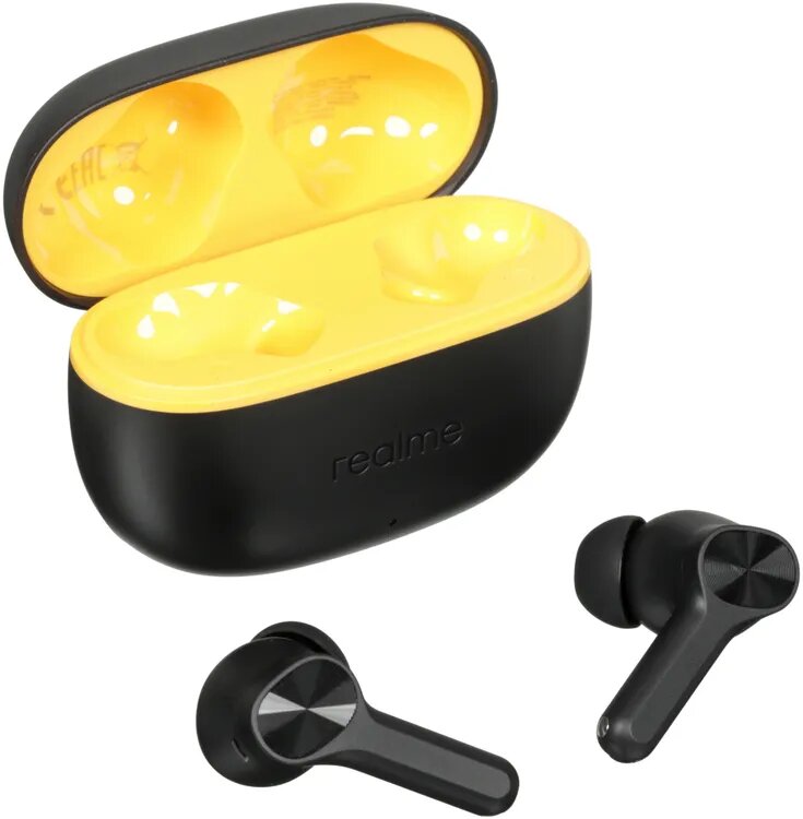 Наушники REALME TechLife Buds T200 Lite, Bluetooth, внутриканальные, черный