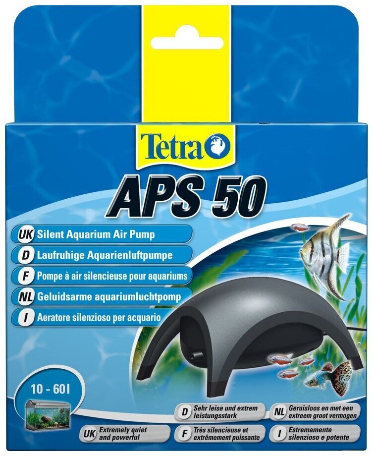 Tetra АРS-50 черный Компрессор одноканальный 50 л/ч (для аквариумов от 10 до 60 л)