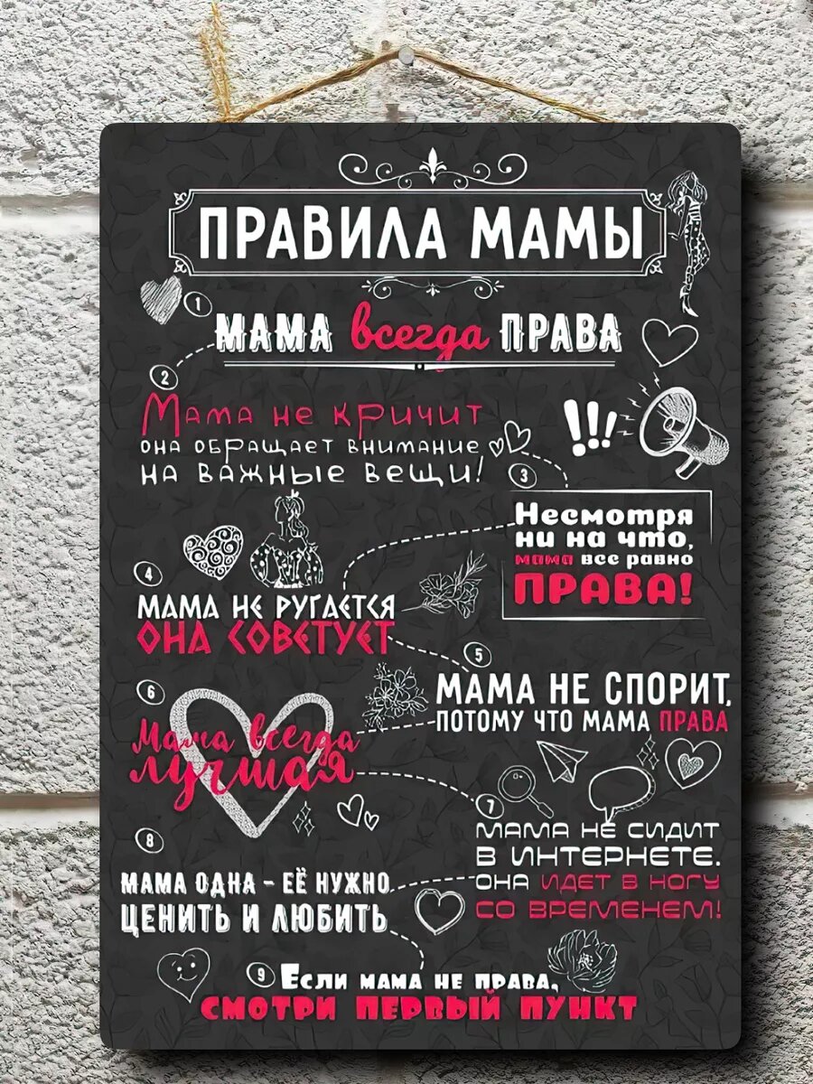 Правила мамы постер