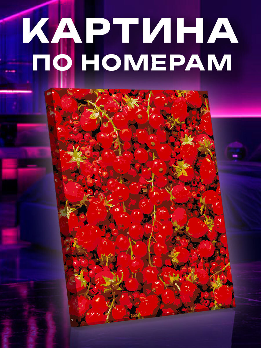 Картина по номерам Рубиновая мозаика летних ягод