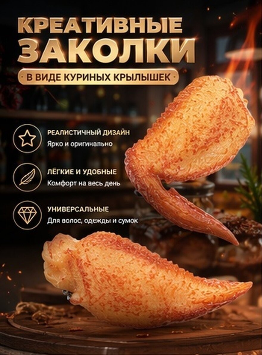 Клипсы В Forme Крылышек Цыплёнка Действительного Дизайна Из Пвх Для Причёсок 11.50X5.50X2.50Cm