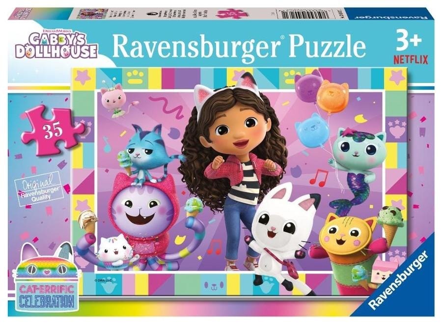Пазл Ravensburger "Кошачий домик Габби", 35 элементов