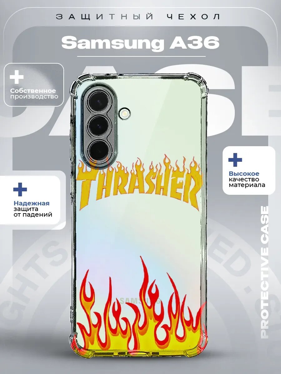 Чехол на Samsung A36 с принтом Thrasher