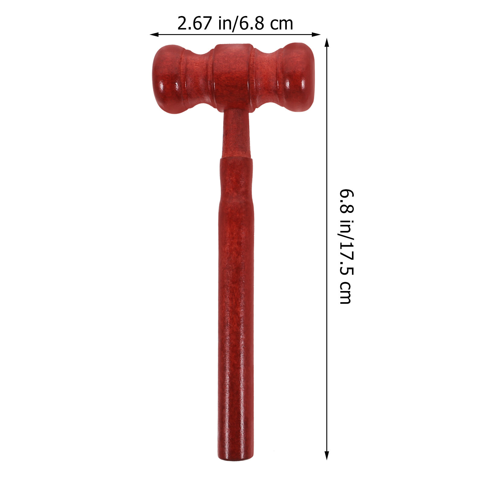 Молоток Судьи Из Дерева Набор 1 Шт Красный Размер 17.50X6.80X2.80Cm