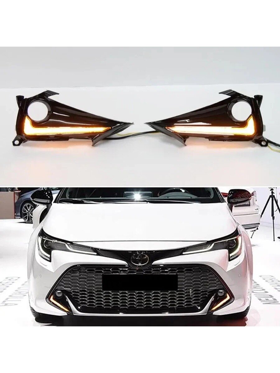 Фары автомобильные, Огни дневные ходовые, 2 шт, арт. Toyota Corolla E210 Hatchback 2019-2025