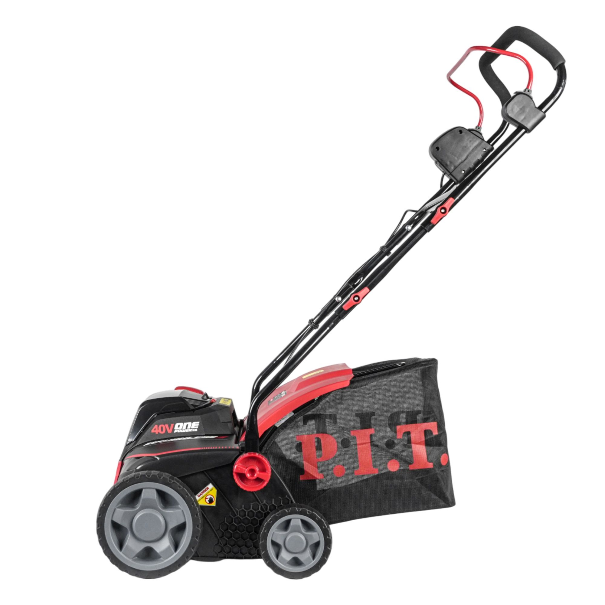 Скарификатор аккумуляторный бесщеточный P.I.T. PSL40G-360A соло (40В, 2в1, 360мм, 5ур.-12/-8/-5/0/5мм, 45л)