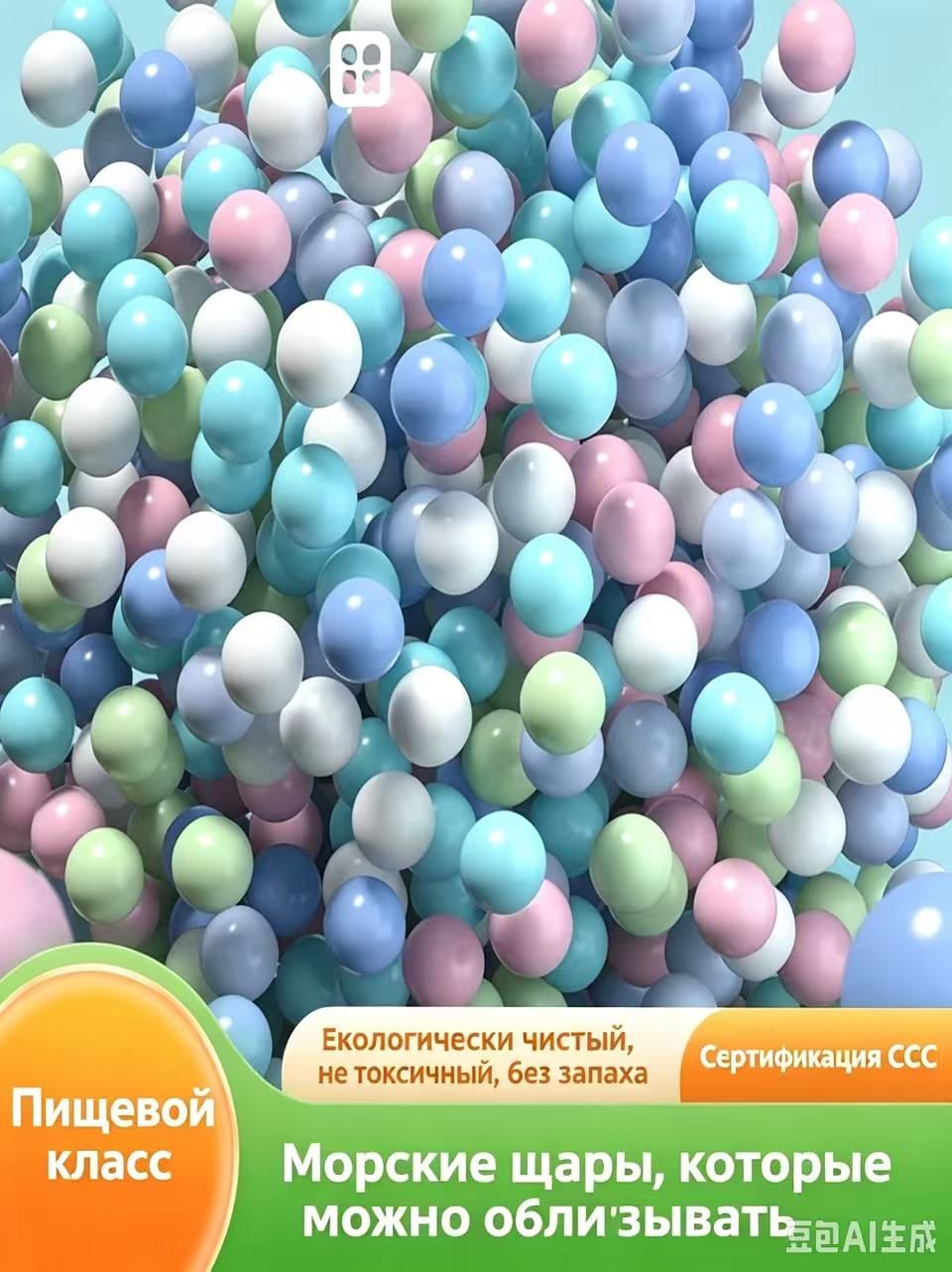 Шарики для сухого бассейна, 50 шт