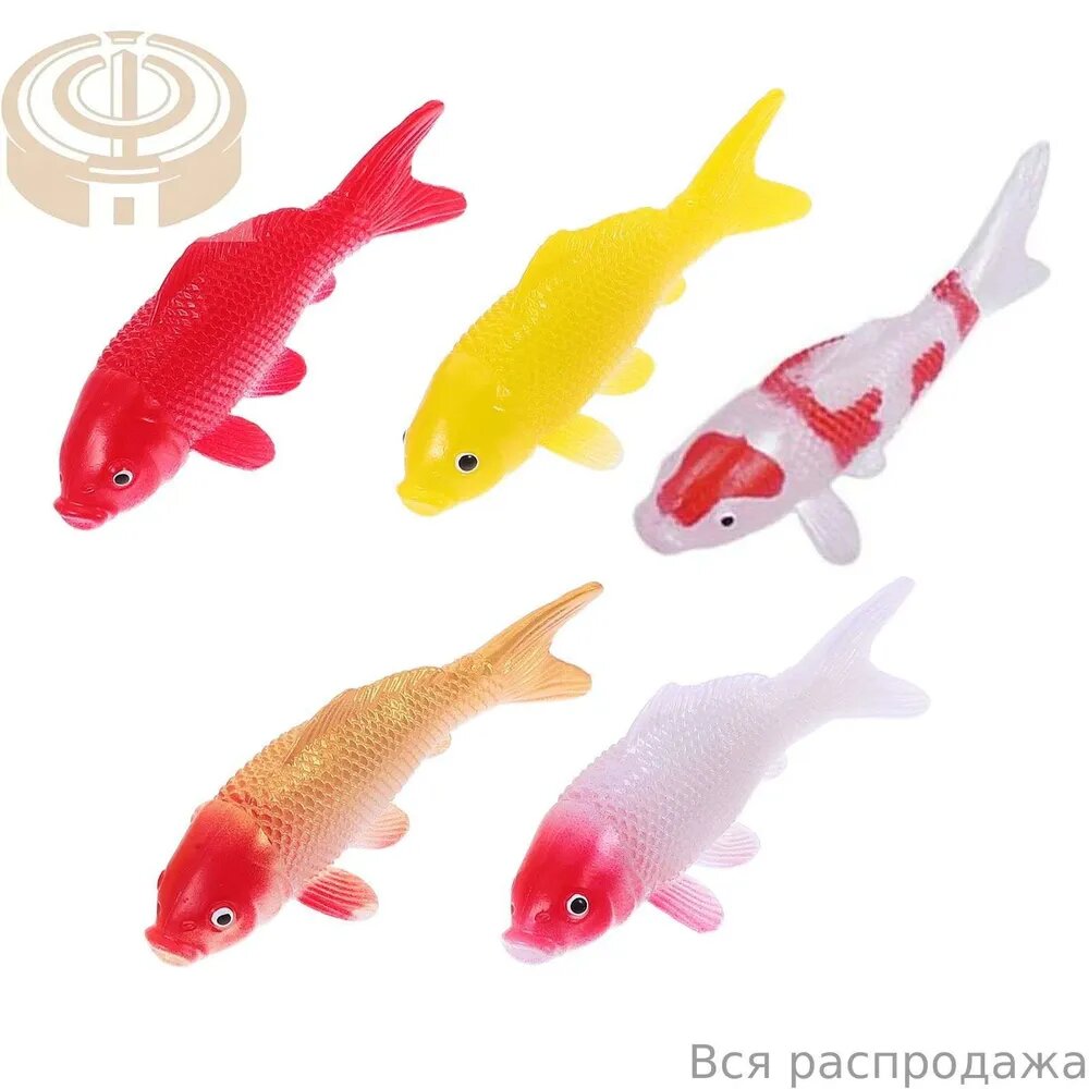 5 шт. Плавающие рыбки: реалистичные фигурки плавающих карпов кои