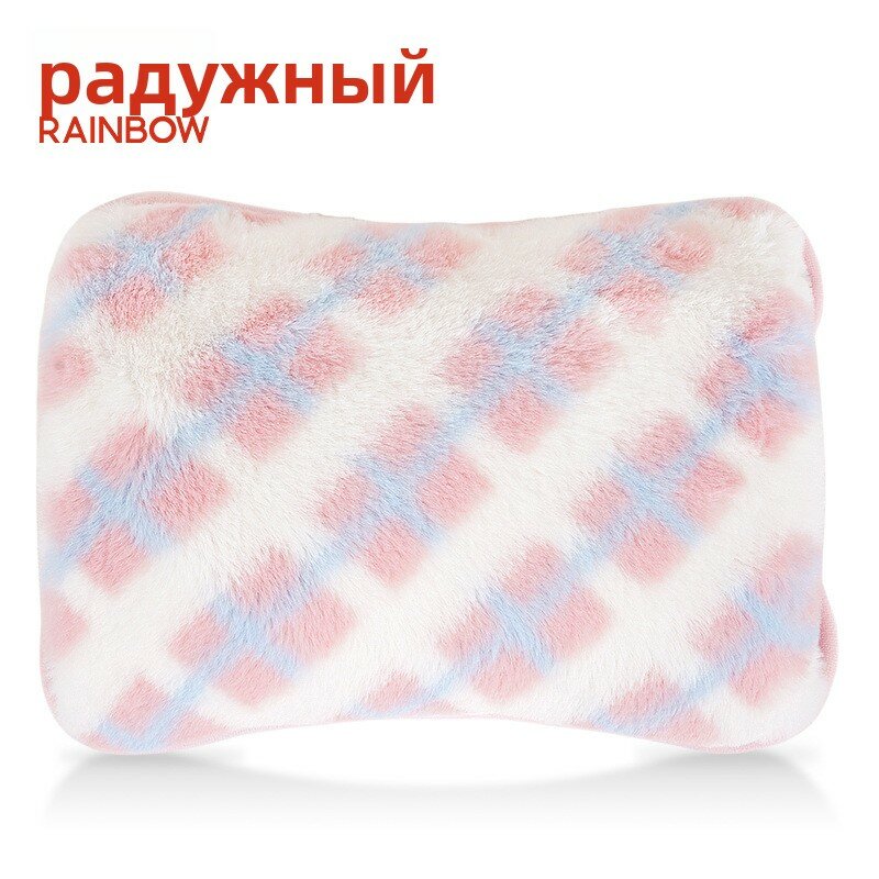 Электрическая грелка в плюшевом чехле, портативная грелка для рук и живота, с защитой от перегрев