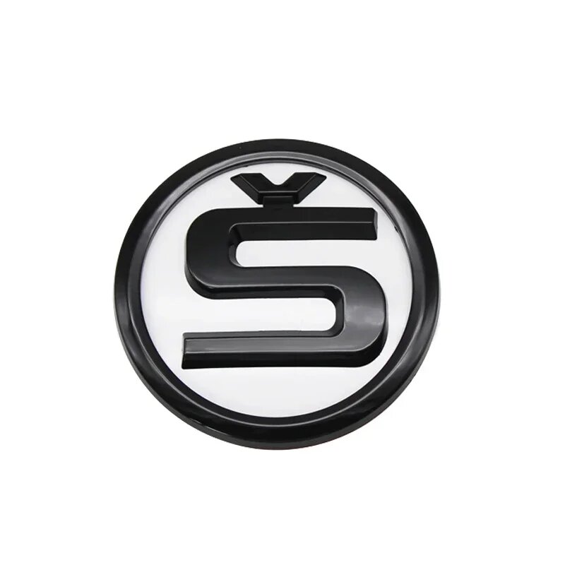 Эмблема Skoda S White 100mm для капота и багажника