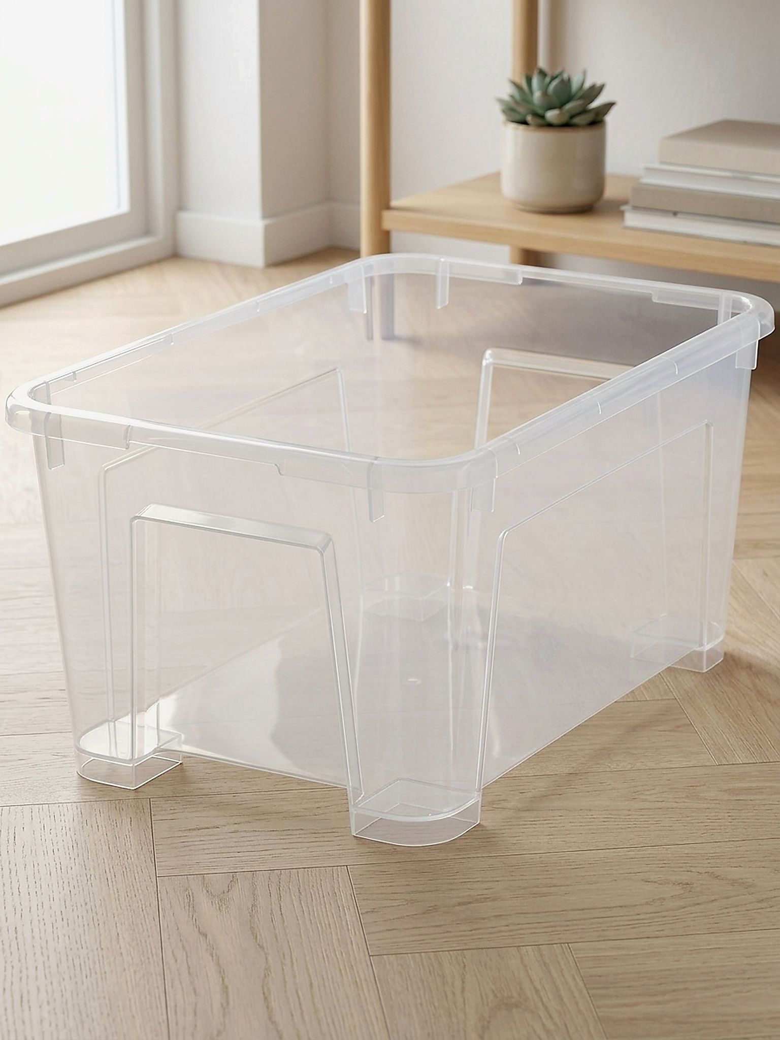 Контейнер с крышкой 5 л, прозрачный, 28*19*14 см. Ikea Samla