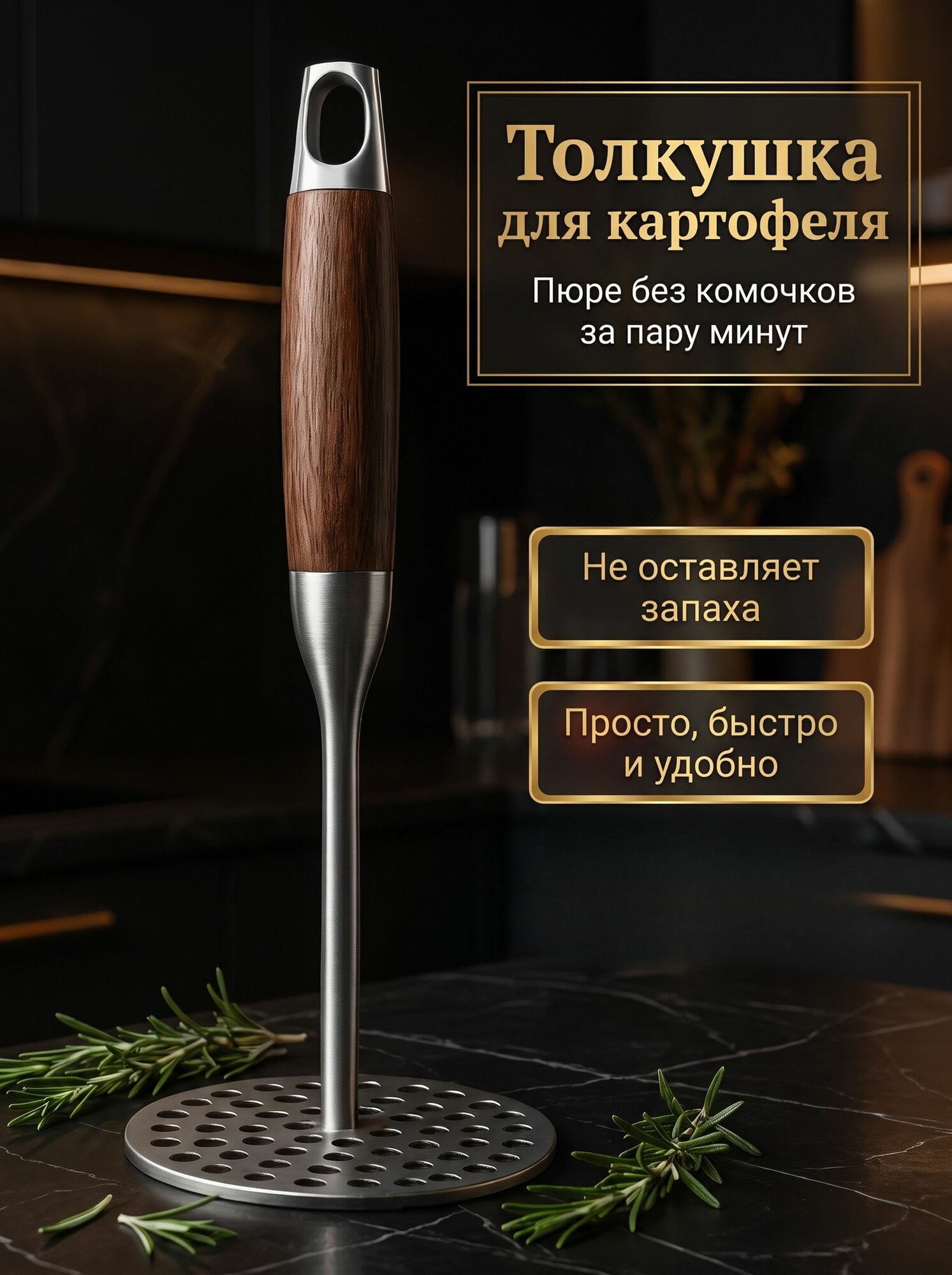 Толкушка для картофеля, 26 см — прессы для картофеля — кухонная навеска
