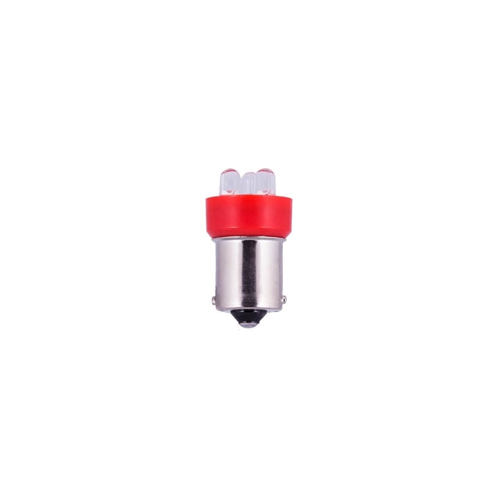 Автомобильная лампочка светодиод маяк 4606735746976 RED 12V, T15, 3LED, BA15S, стоп, габарит 12T15-R\3LED