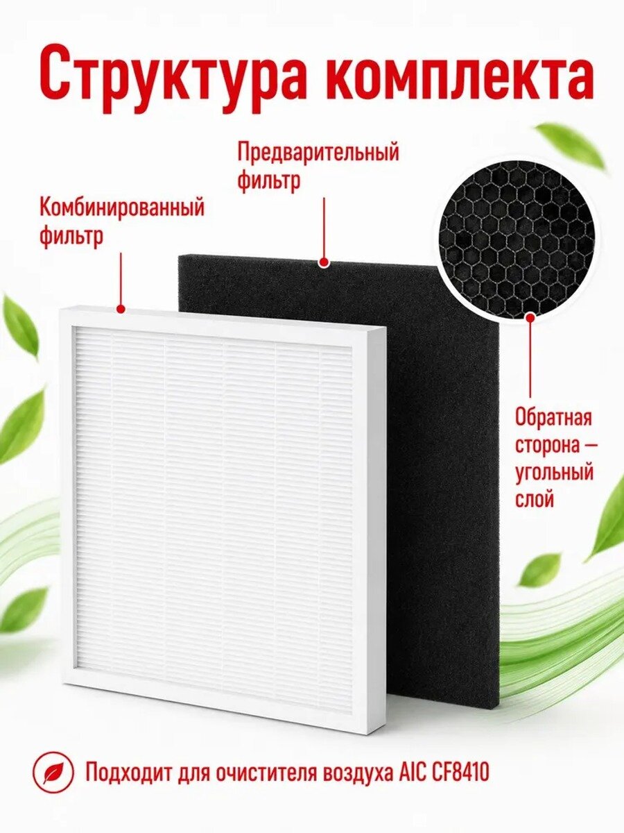 Сменный фильтр для очистителя воздуха AIC CF8410, HEPA H13, 300х286х25 мм