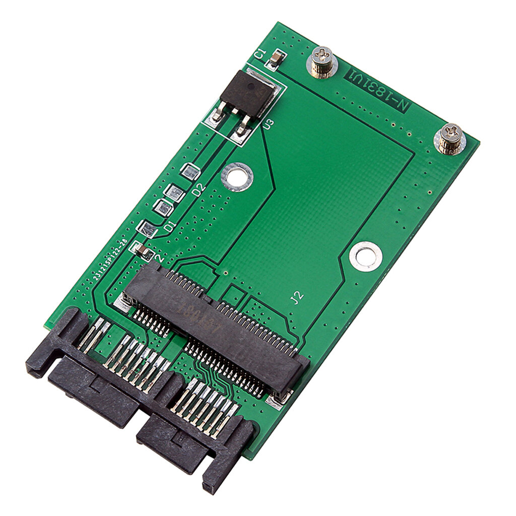 MSATA SSD to 1.8" (7+9Pin) Micro SATA 16Pin адаптер-конвертер PCBA