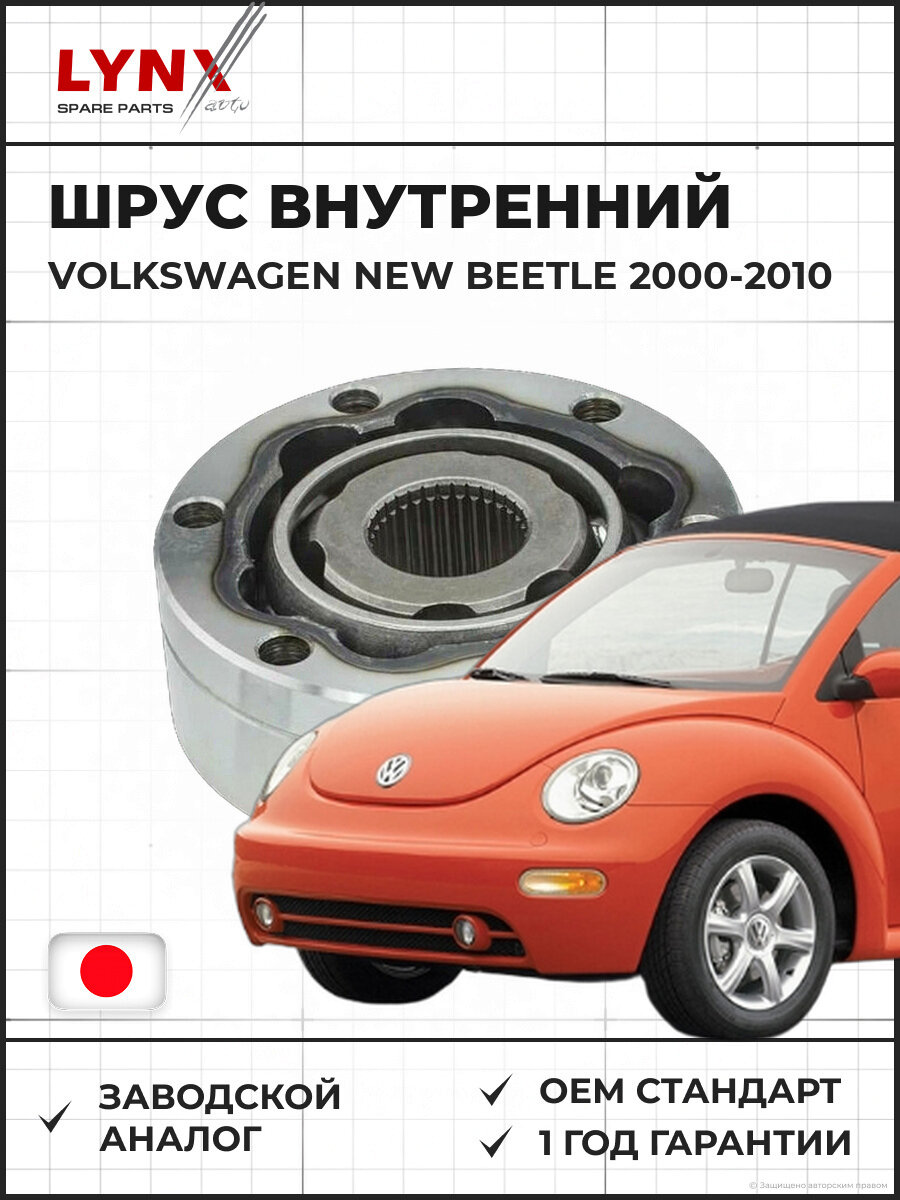 ШРУС внутренний комплект LYNXAUTO CI8009 Vw New Beetle (9C1, 1C1) Фольксваген Нью Битл (9С1, 1С1) 2000-2010