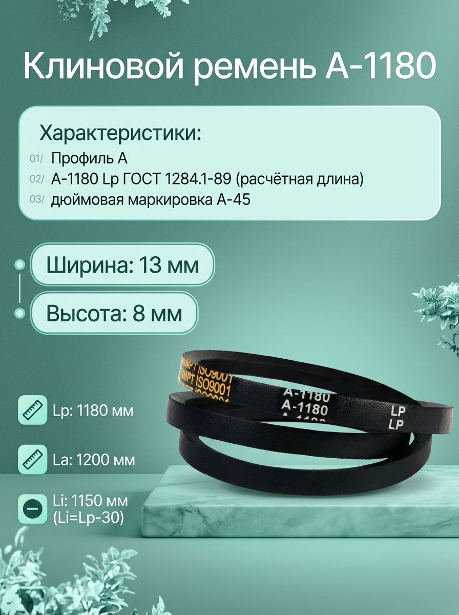Ремень клиновой Для компрессора Remeza СБ-4/С-100. LB30-3, СБ-4/С-50. LB30 (50-литровый ресивер) (штатный ремень)