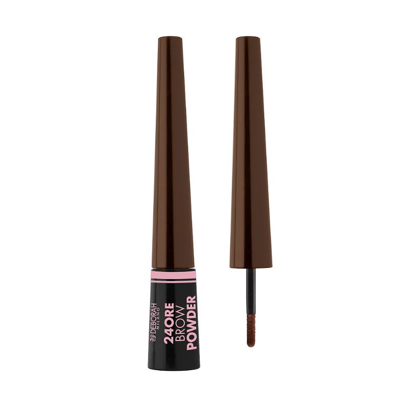 DEBORAH MILANO Пудра для бровей 24ORE BROW POWDER, № 02 темно-коричневый, 1 г
