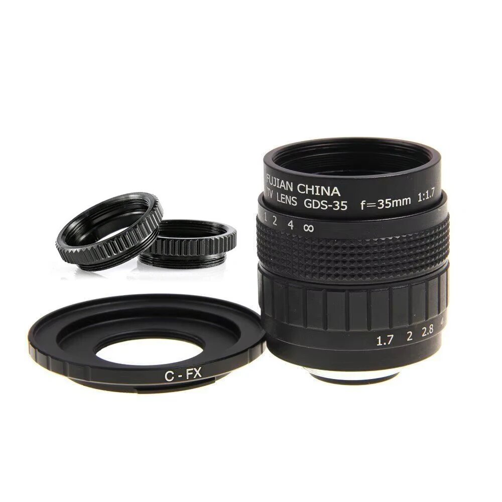 WINOTAR Объектив Fujian 35mm F1.7 CCTV TV для Fujifilm X-A5 X-T30III X-T50 X-T100 X-E3 X-E2 X-1M X-M5 X-S20 X-H2 X-Pro2
