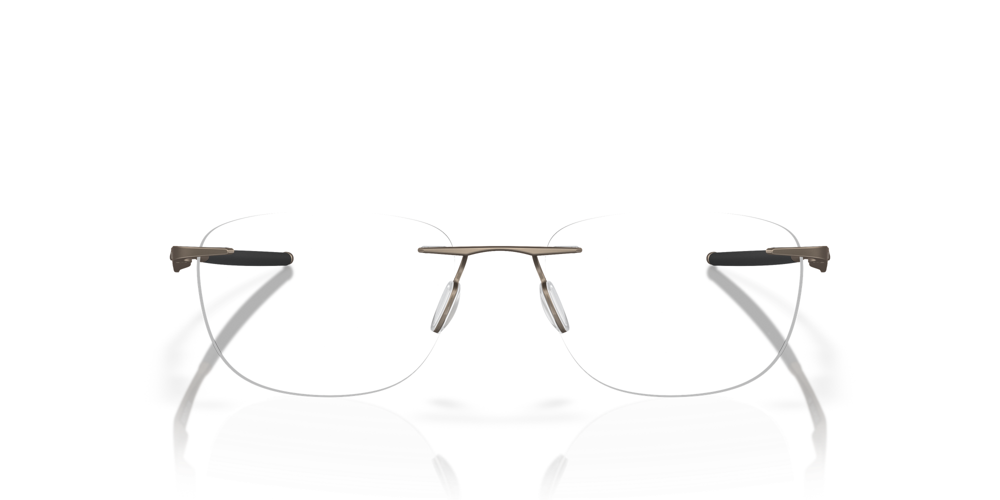 Оправа Oakley Wingfold EVR 0OX5118 511801 53, прямоугольная безободковая с титановым фронтом и металлическими заушниками, серая Satin Pewter, мужская