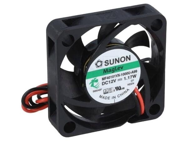 Вентилятор осевой SUNON MF40101VX-1000U-A99 12В DC 40x40x10мм подшипник Vapo 16,73куб. м/ч 31,4дБА, 1шт