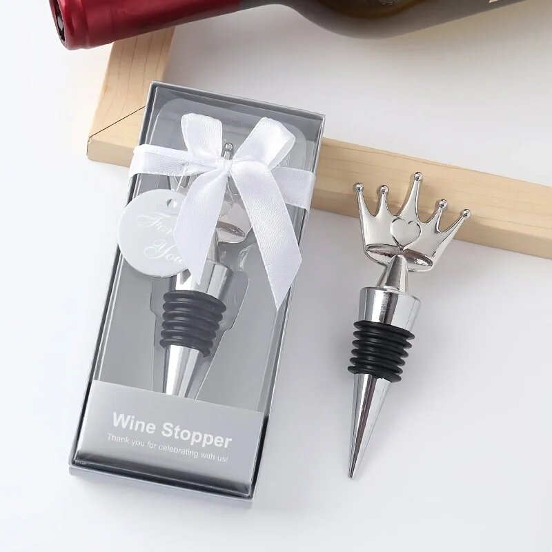 Декоративная пробка для бутылок в форме короны Silver x1pcs