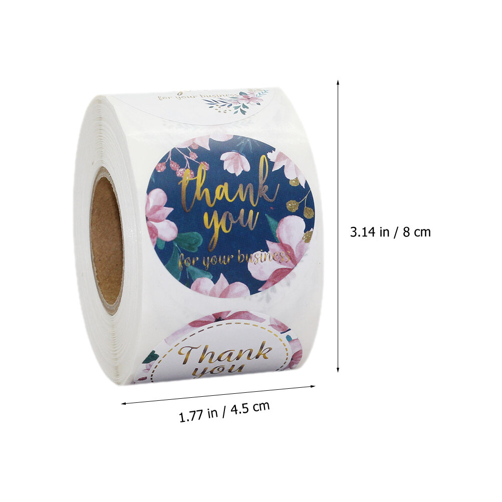 1 Катушка Стикеров Благодарность Этикетки Для Упаковки Подарков 8x8 Cm