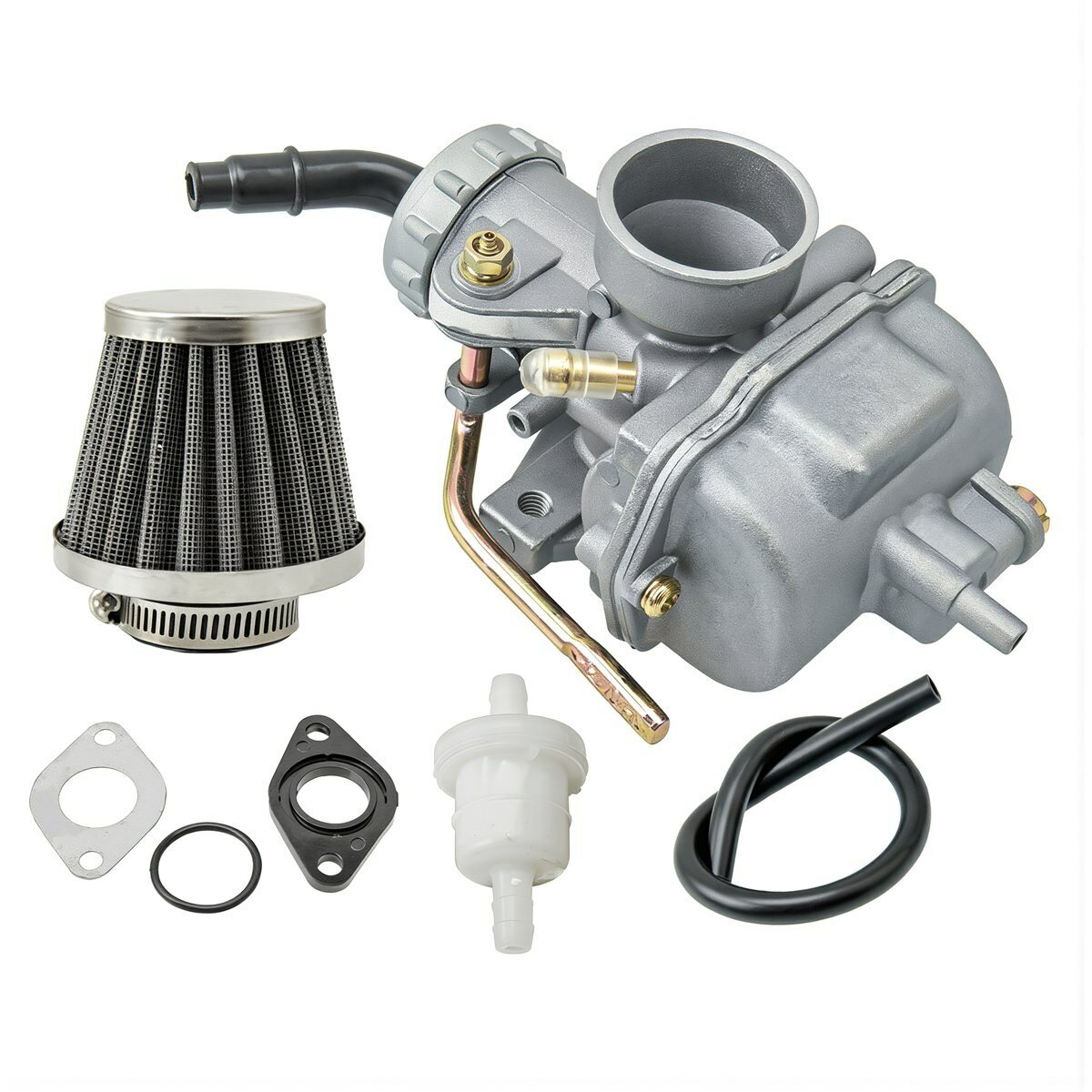 Карбюратор PZ20 для внедорожного мотоцикла ATV багги 50 70 90 110 125CC с ручной заслонкой полный комплект с воздушным фильтром, pz20 + 32 воздушный фильтр, прокладки, белый фильтр топлива