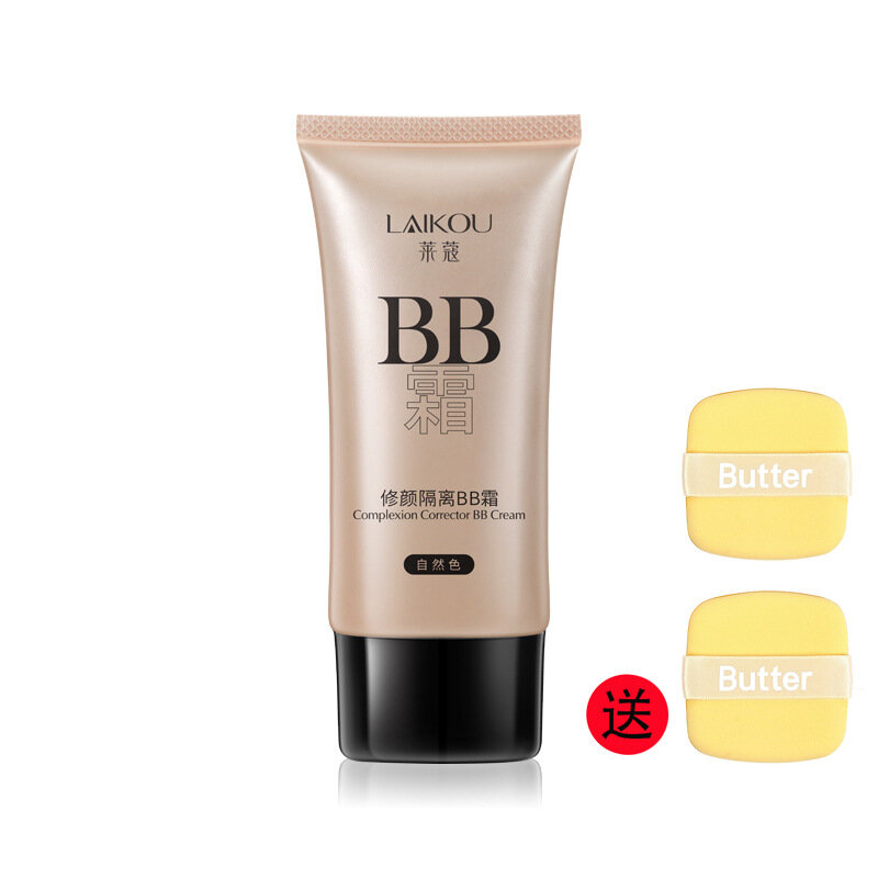 BB-крем Laikou 50г, легкий, маскирующий, для быстрого нанесения, 3-в-1: праймер, BB-крем и тональный крем, стойкий, не скатывается, жидкая тональная основа, косметика.
