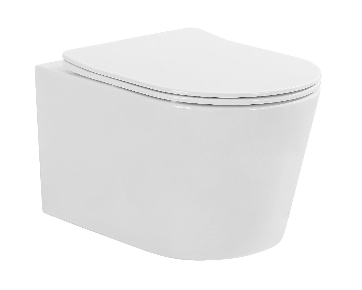 Унитаз подвесной Charus Torre Bianca EWC700-130W Infinito Rimless цвет Белый с сиденьем Микролифт