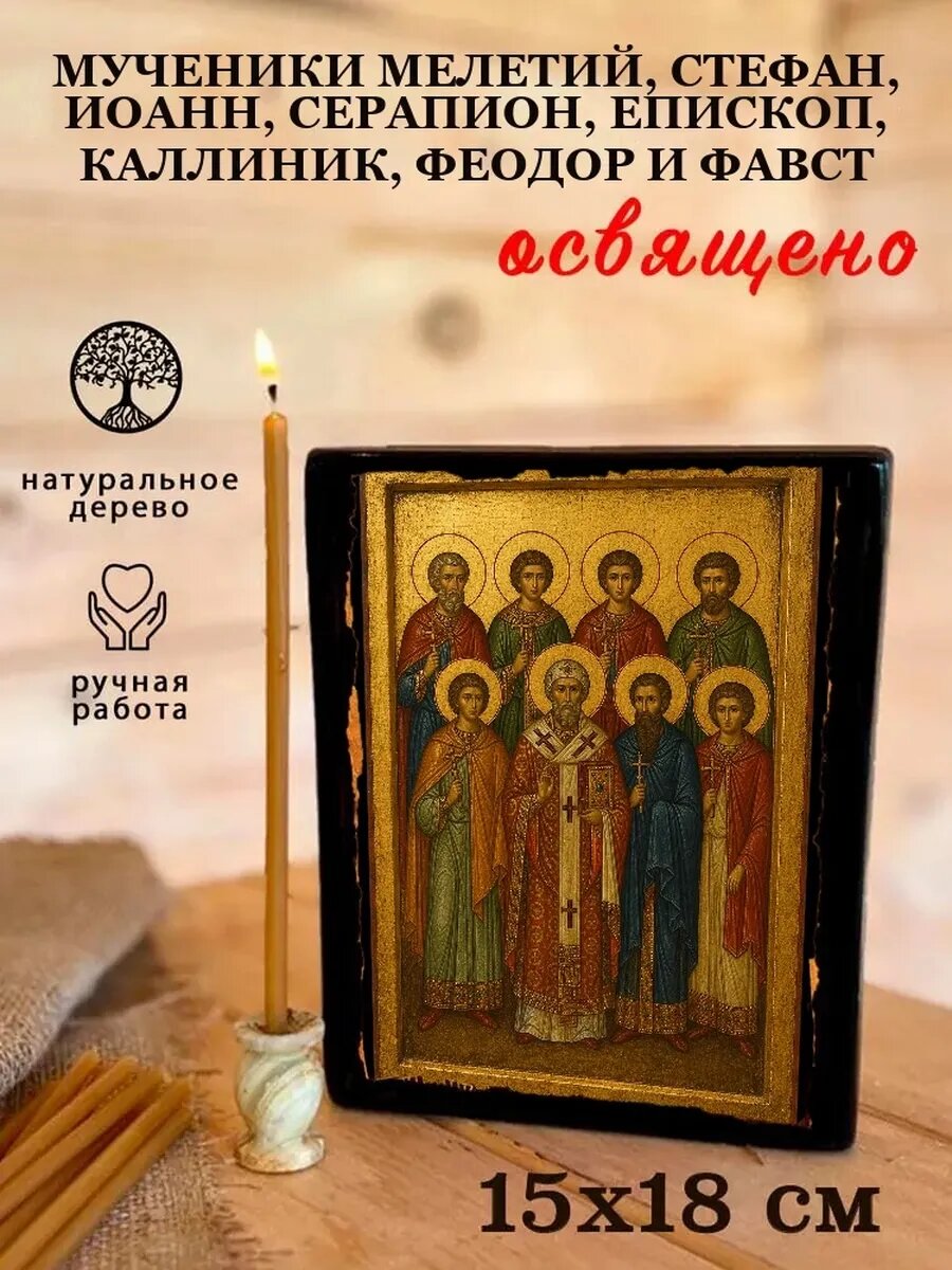 Икона Мелетий, Стефан, Иоанн, Серапион, епископ, Каллиник, Феодор