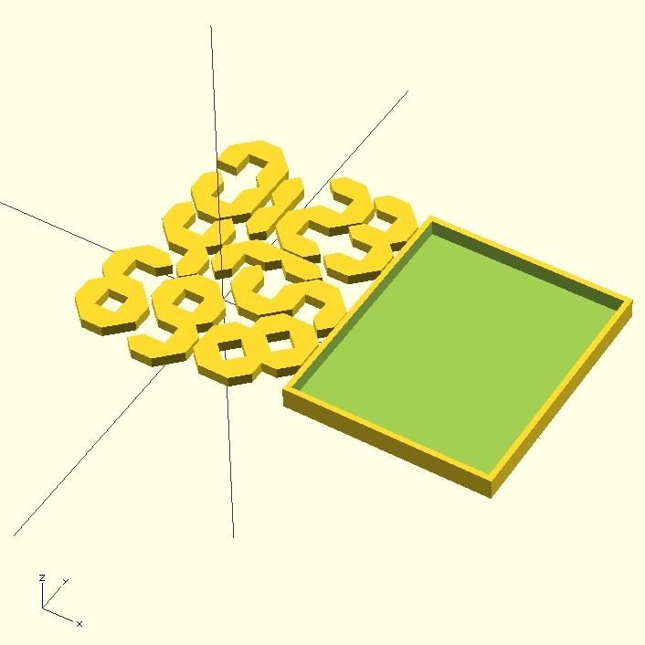 3D-пазл сборный с цифрами, PLA, 3D-печать, арт. PZ-PUZ-TV-501153