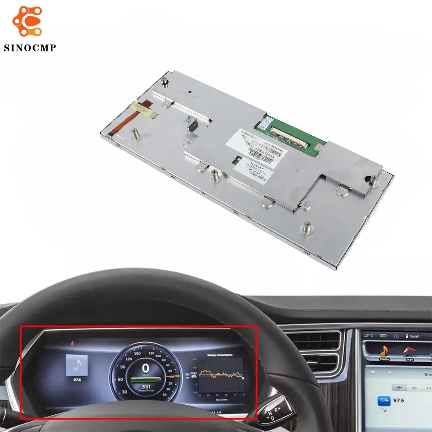 12,3-дюймовый дисплей TX31D06VM2AAA 1039357-00-C 1004788-00-C для Tesla Model S X GEN 1, цифровая приборная панель MCU1 2012-2014