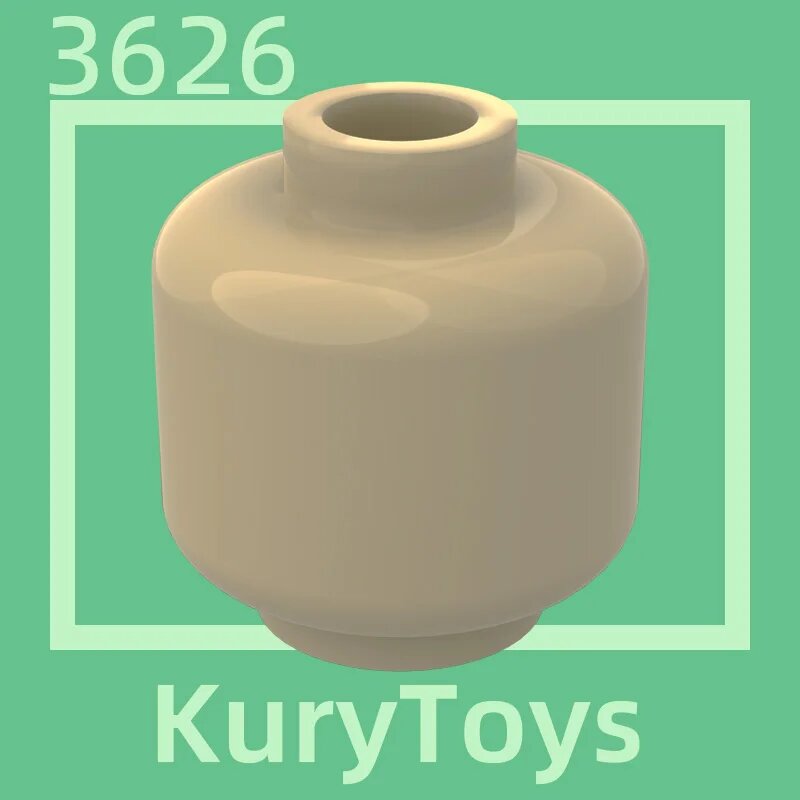 Kury Toys MOC детали для конструктора 3626 10 шт. Бежевый, Apricot yellow-59
