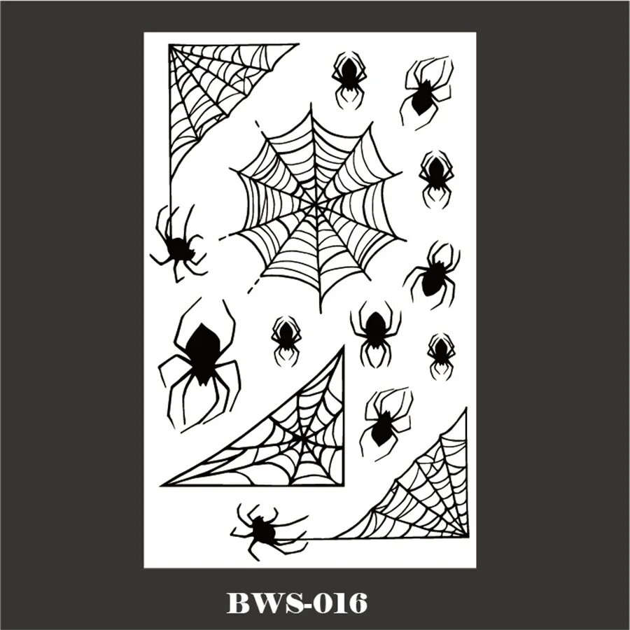 Временные татуировки паутина и пауки BWS016