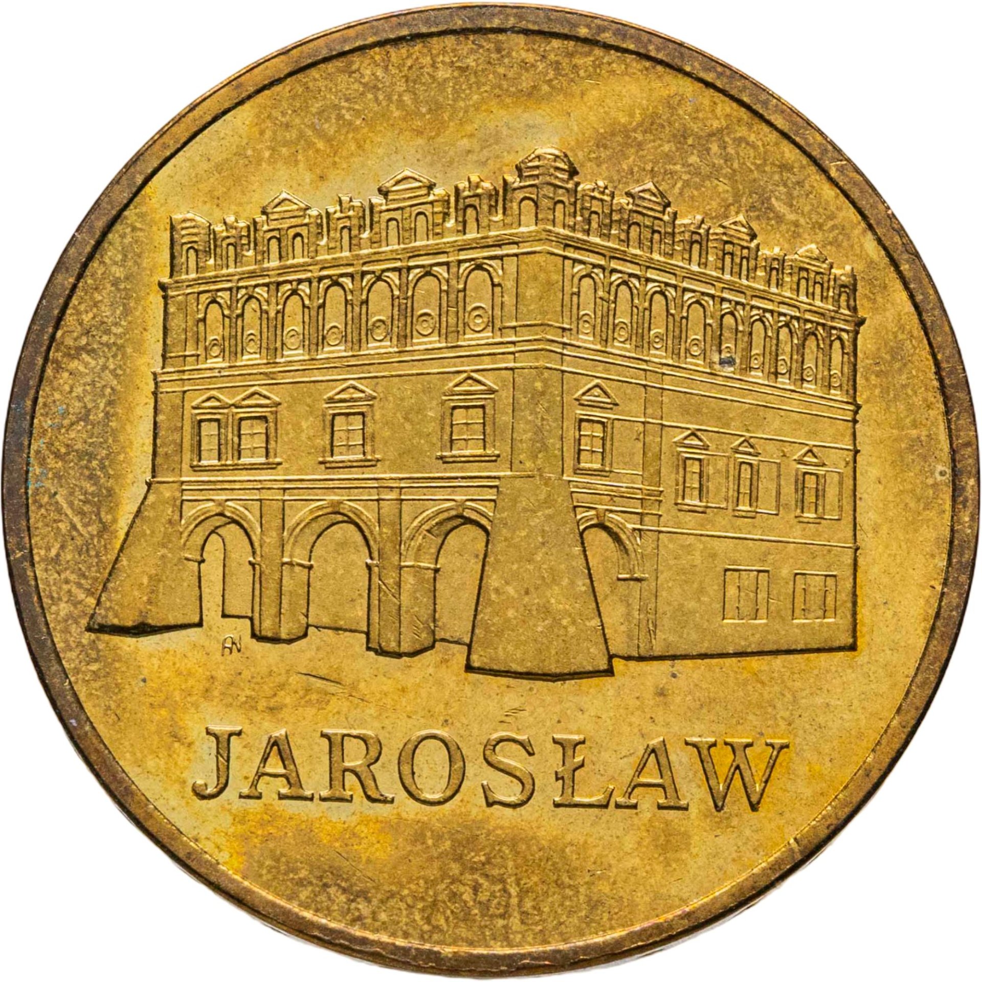 Польша 2 злотых 2006 "Город Ярослав Jarosław", Латунь, в сохранности UNC