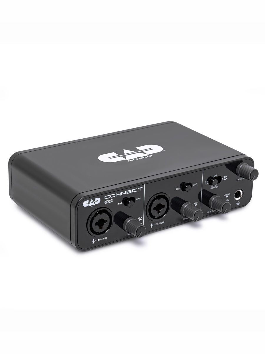 CAD Аудиоинтерфейс CX2 Connect II USB 2 входа XLR/TRS для записи чёрный