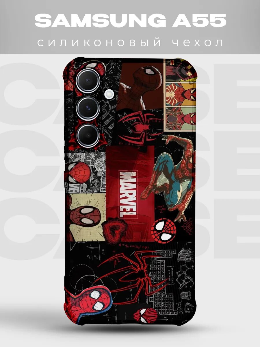 Чехол на Samsung A55 Человек-паук spiderman комикс spider ma