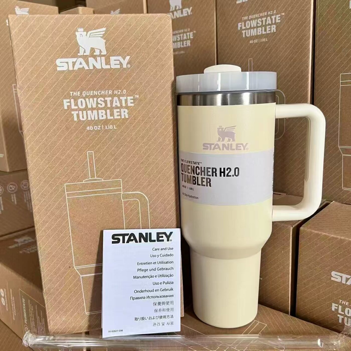 STANLEY -Чашка с ручкой, двухслойная нержавеющая сталь, автомобильная чашка, чашка Ice Tyrant, 1,18л