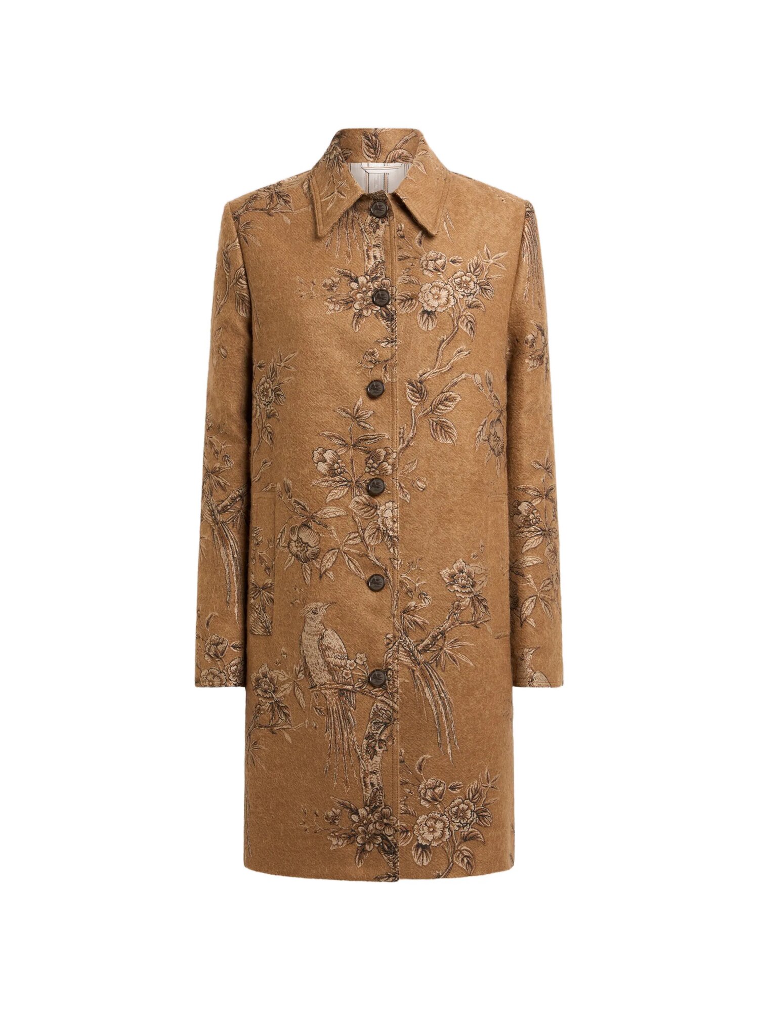 Пальто Jacquard coat with nature motif