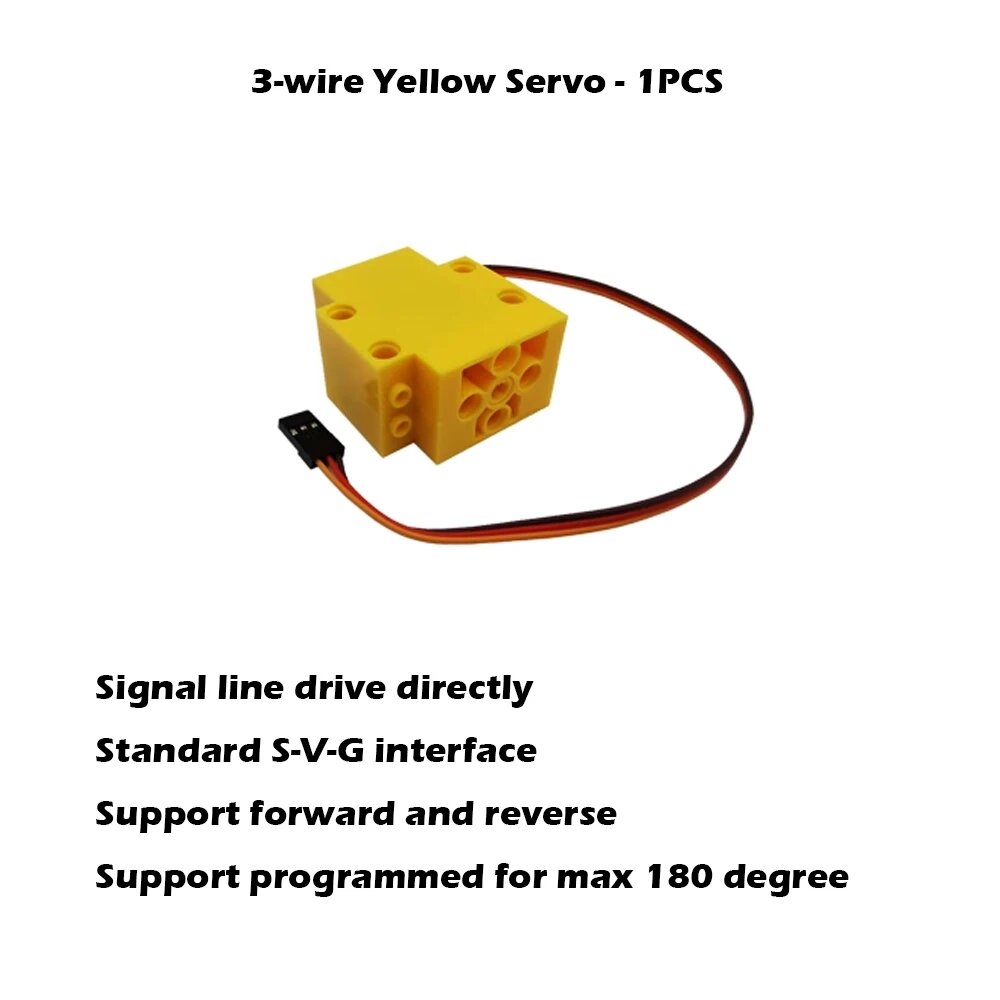 Желтый серводвигатель 3-wire, 180 градусов