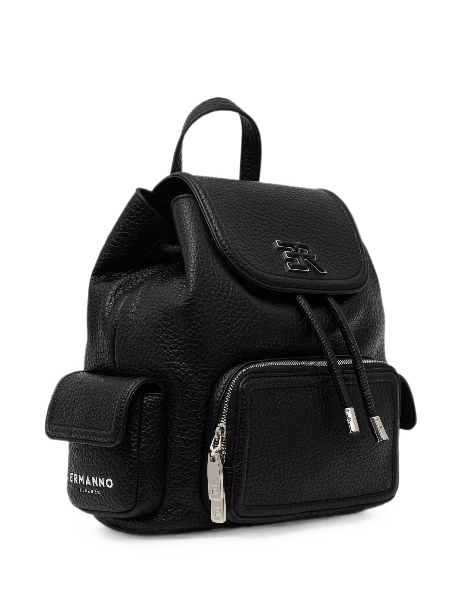 Сумка Ermanno Firenze Logo-plaque pebbled backpack — фото 1