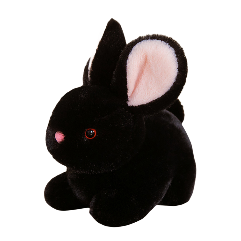 Плюшевые куклы-зайчики унисекс Mise, Rabbit doll [black], 15CM EU