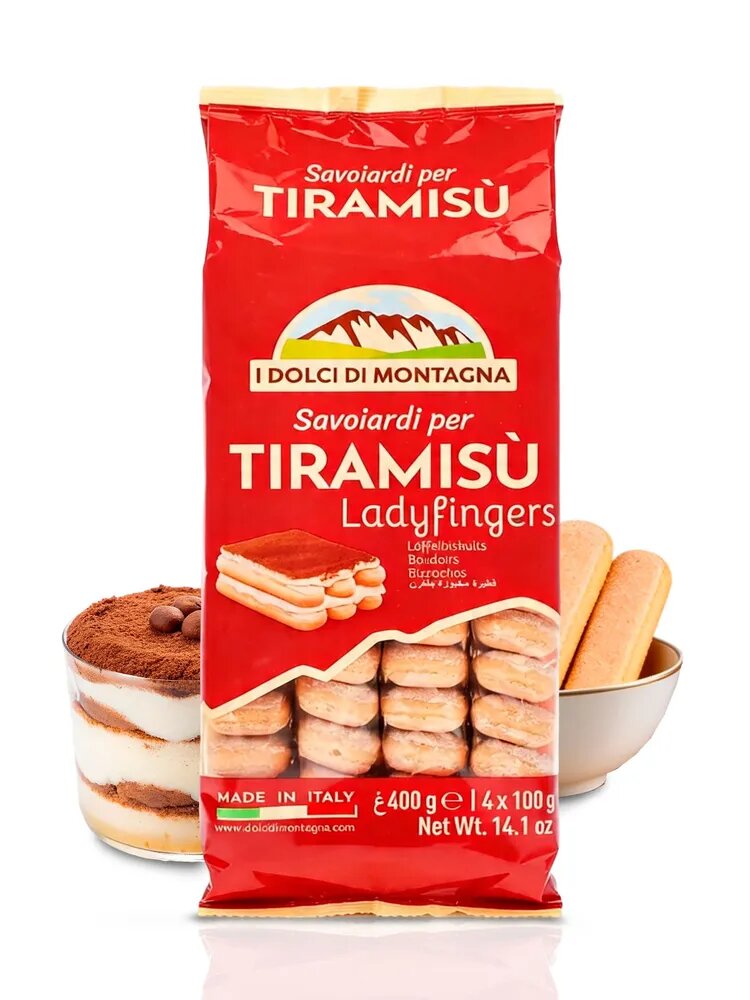 Печенье Forno Bonomi Савоярди I dolci di montagna, сахарное для тирамису, 400 г
