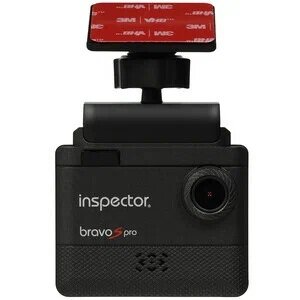 Видеорегистратор Inspector Bravo S Pro+ радар-детектор +GPS Сигнатурный, 1920x1080.140 обзор, 2.4, Wi-Fi, магнит